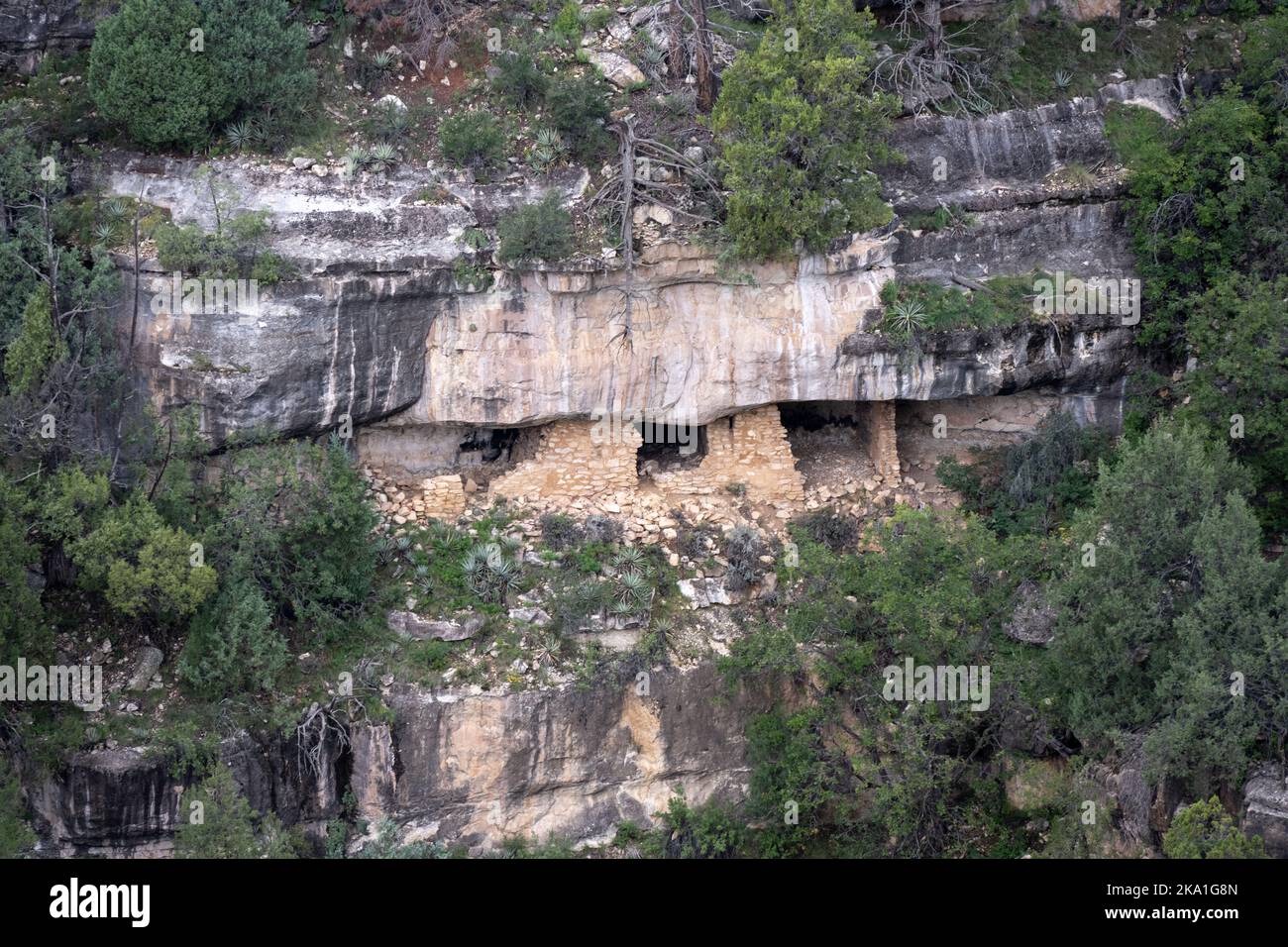 Ancient Native American Sinagua ruins from Walnut Canyon National Park ...