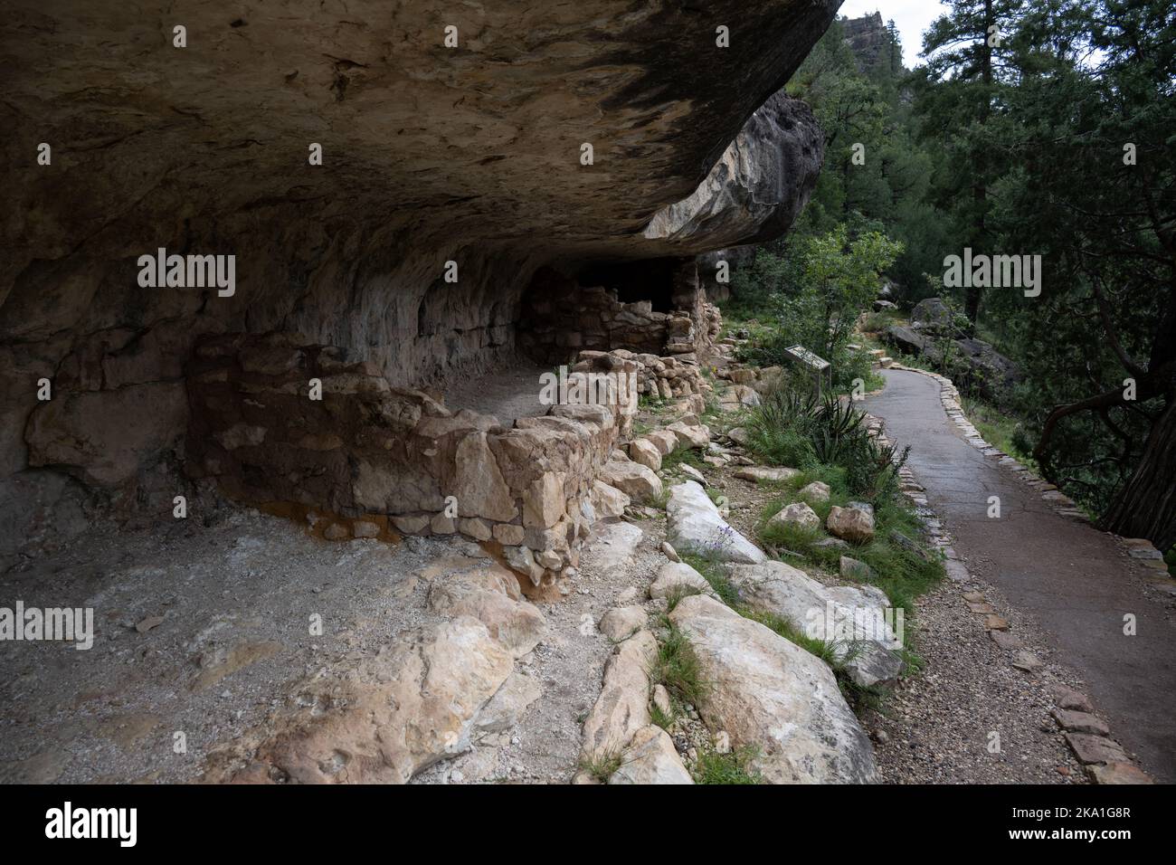 Ancient Native American Sinagua ruins from Walnut Canyon National Park ...