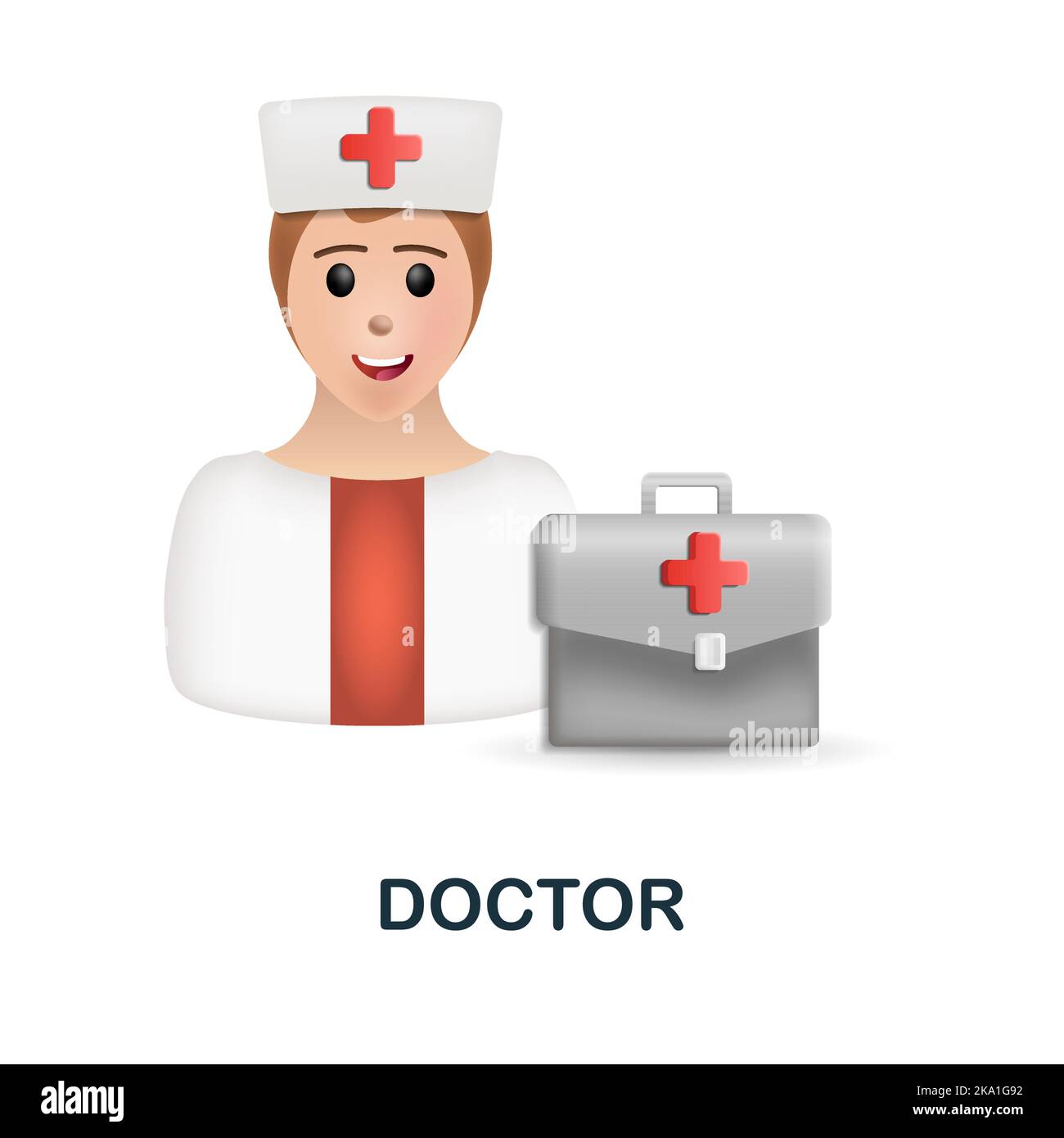 Doctor icon. 3d illustration from medicine collection. Creative Doctor ...