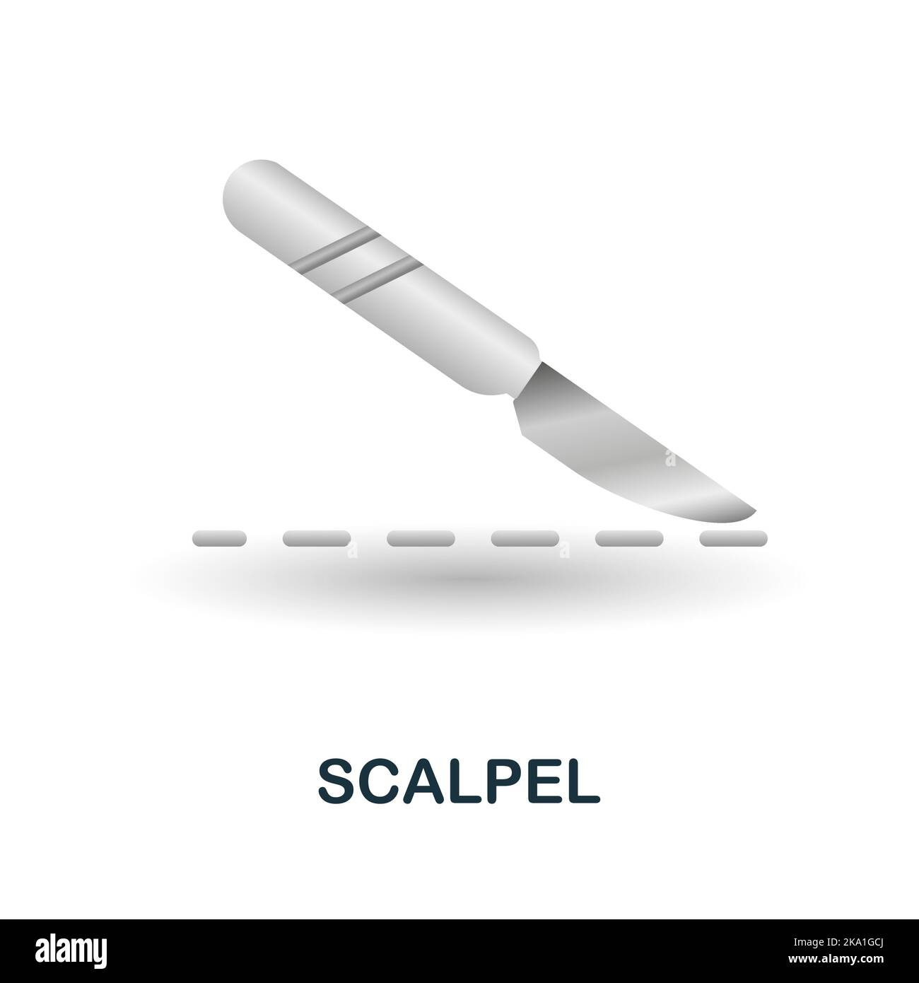 Scalpel icon. 3d illustration from medicine collection. Creative ...