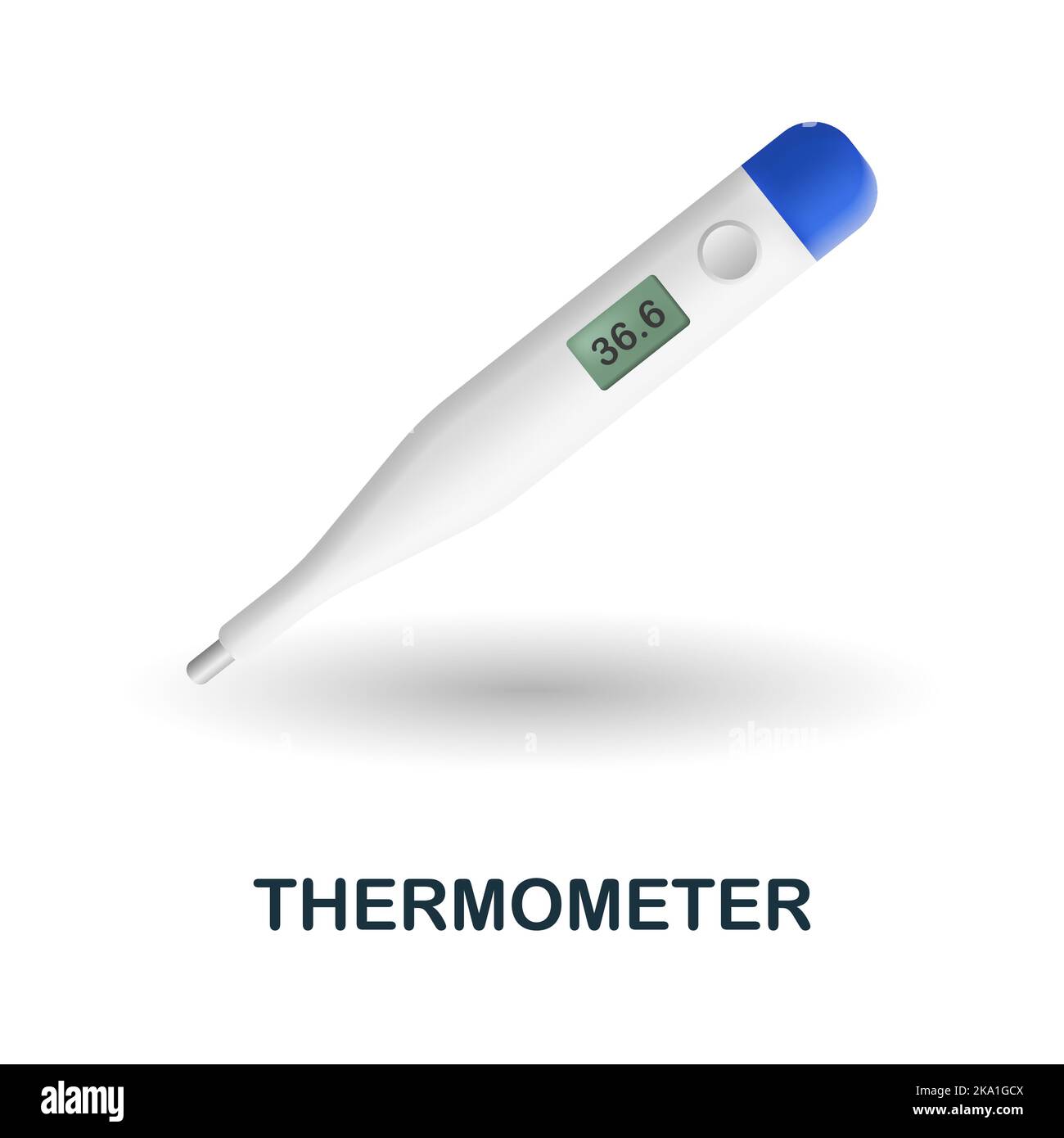Thermometer icon. 3d illustration from medicine collection. Creative ...