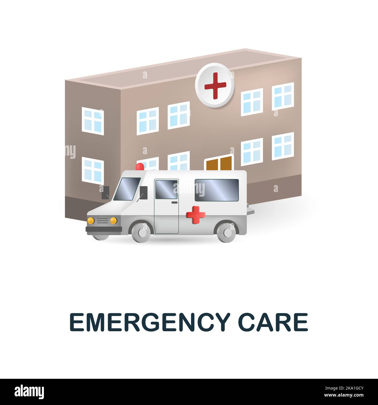 Emergency Care icon. 3d illustration from medicine collection. Creative ...