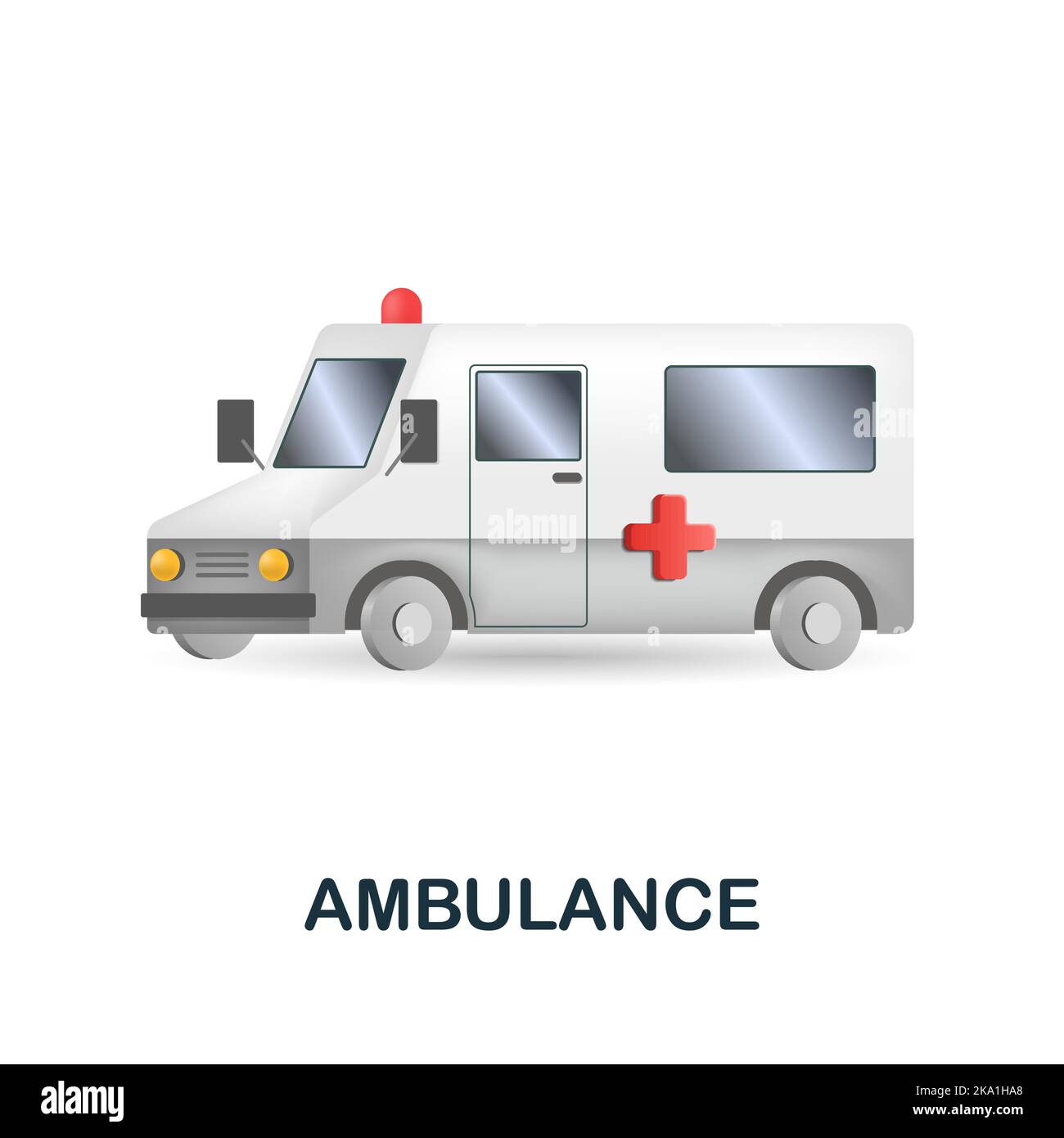 Ambulance icon. 3d illustration from medicine collection. Creative ...