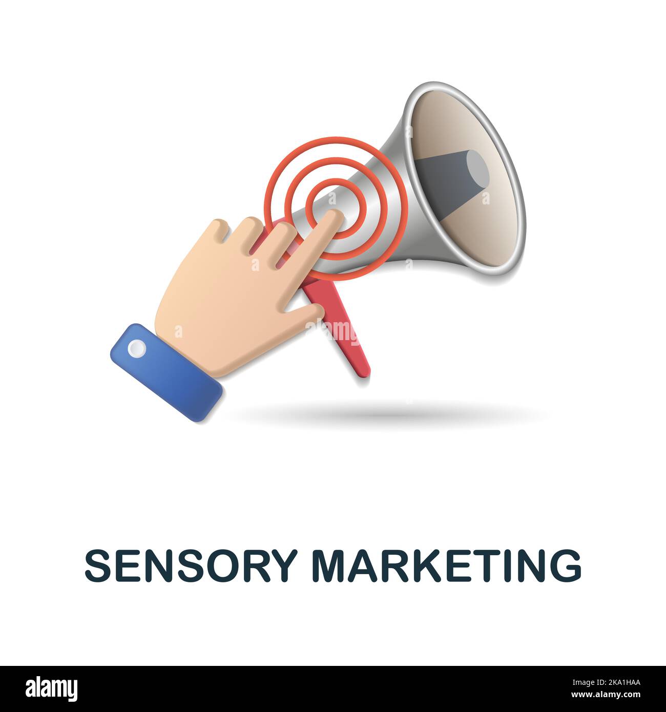 Sensory Marketing icon. 3d illustration from neuromarketing collection. Creative Sensory ...