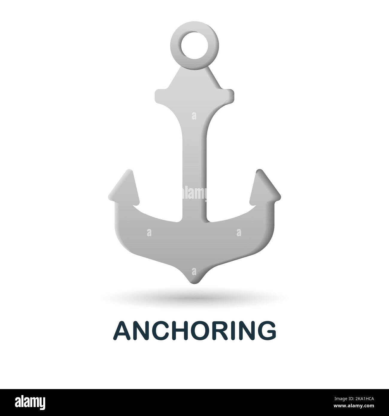Anchoring icon. 3d illustration from neuromarketing collection ...