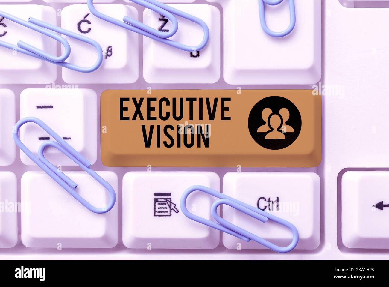 Conceptual display Executive Vision. Conceptual photo to communicate or ...
