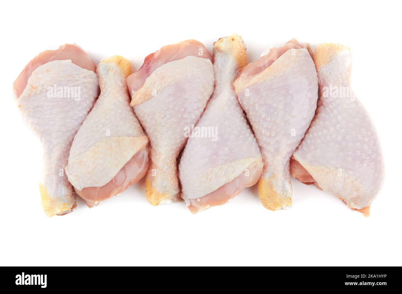 Chicken legs isolated on a white background Stock Photo - Alamy