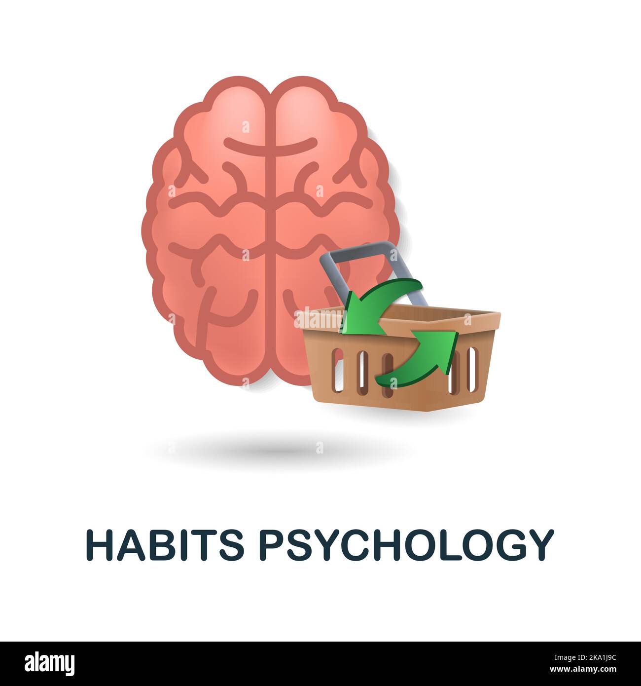 Habits Psychology icon. 3d illustration from neuromarketing collection. Creative Habits ...