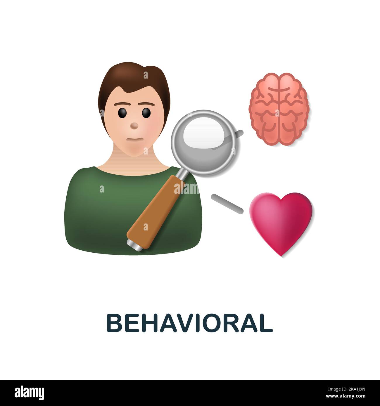 Behavioral icon. 3d illustration from neuromarketing collection ...