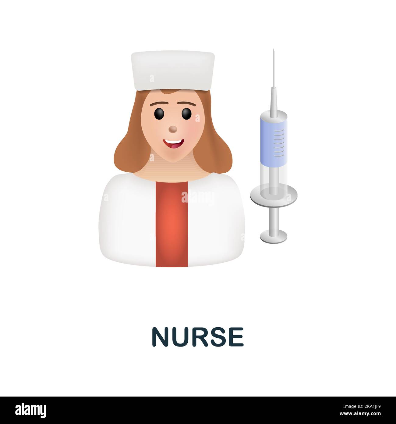 Nurse icon. 3d illustration from medicine collection. Creative Nurse 3d ...