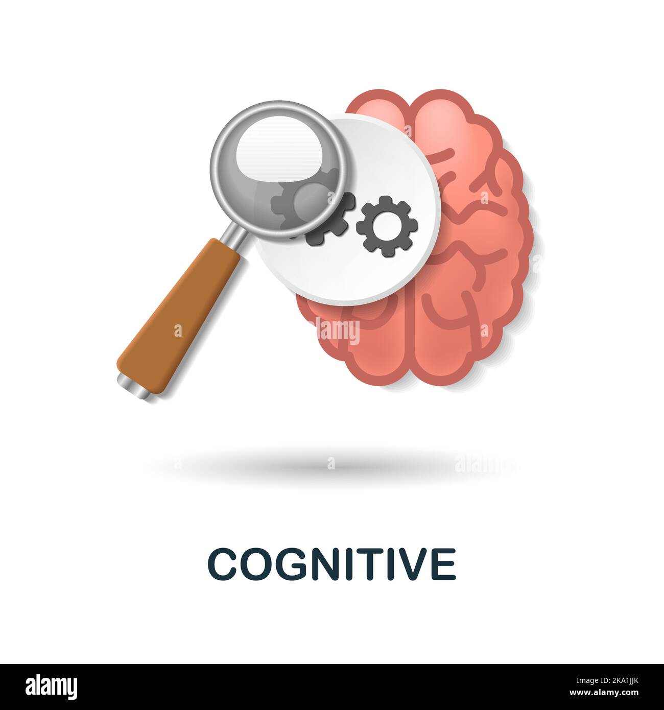 Cognitive icon. 3d illustration from neuromarketing collection. Creative Cognitive 3d icon for ...