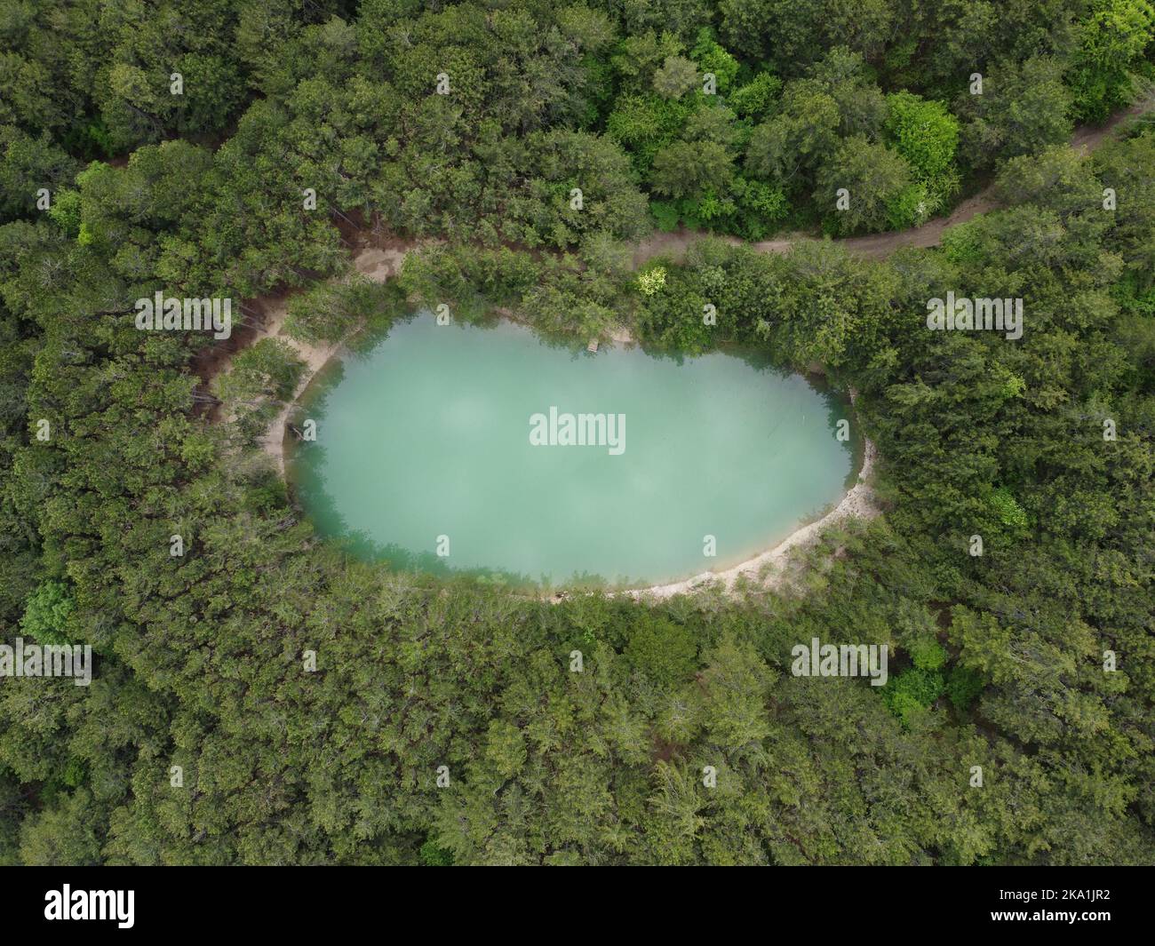 Aerial flight over small forest hi-res stock photography and images - Alamy