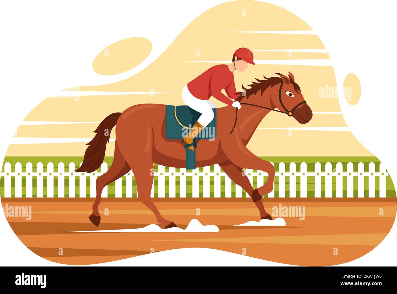 Horse Racing Competition in a Racecourse with Equestrian Performance ...