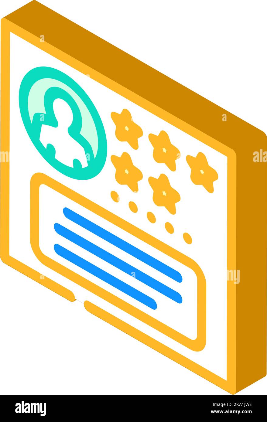 positive testimonial isometric icon vector illustration Stock Vector ...