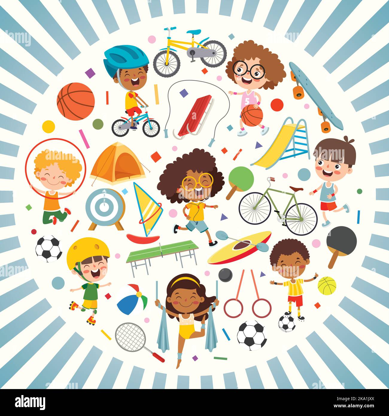 Kids playing rugby Stock Vector Images - Alamy