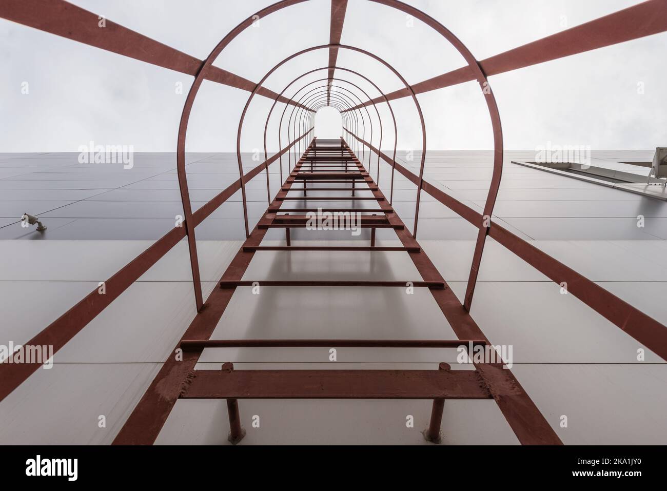 Stairway to the roof of the store building Stock Photo - Alamy