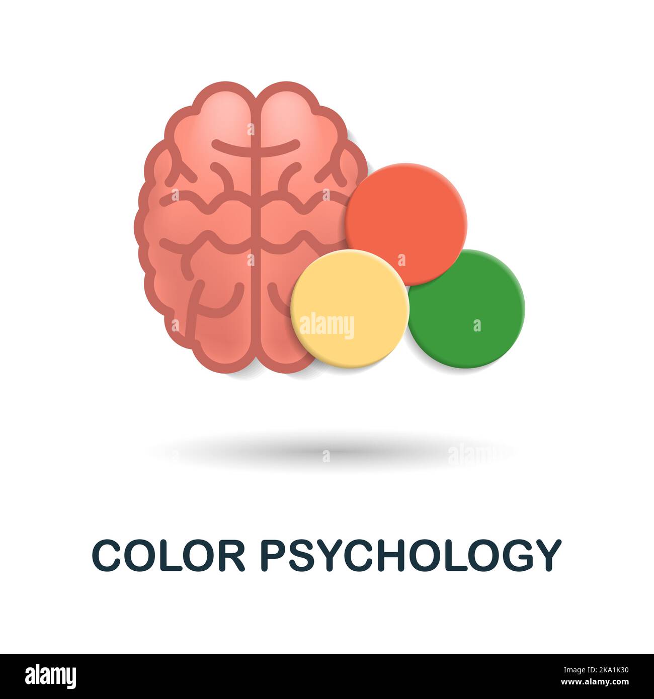 Color Psychology icon. 3d illustration from neuromarketing collection. Creative Color Psychology ...