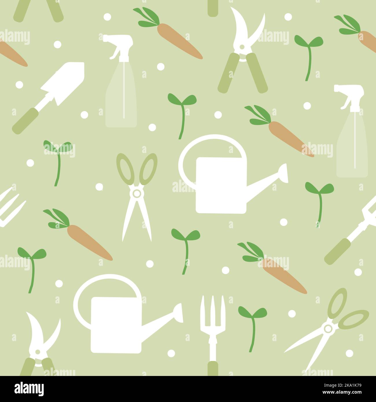 Seamless garden tool pattern Stock Vector Images - Alamy