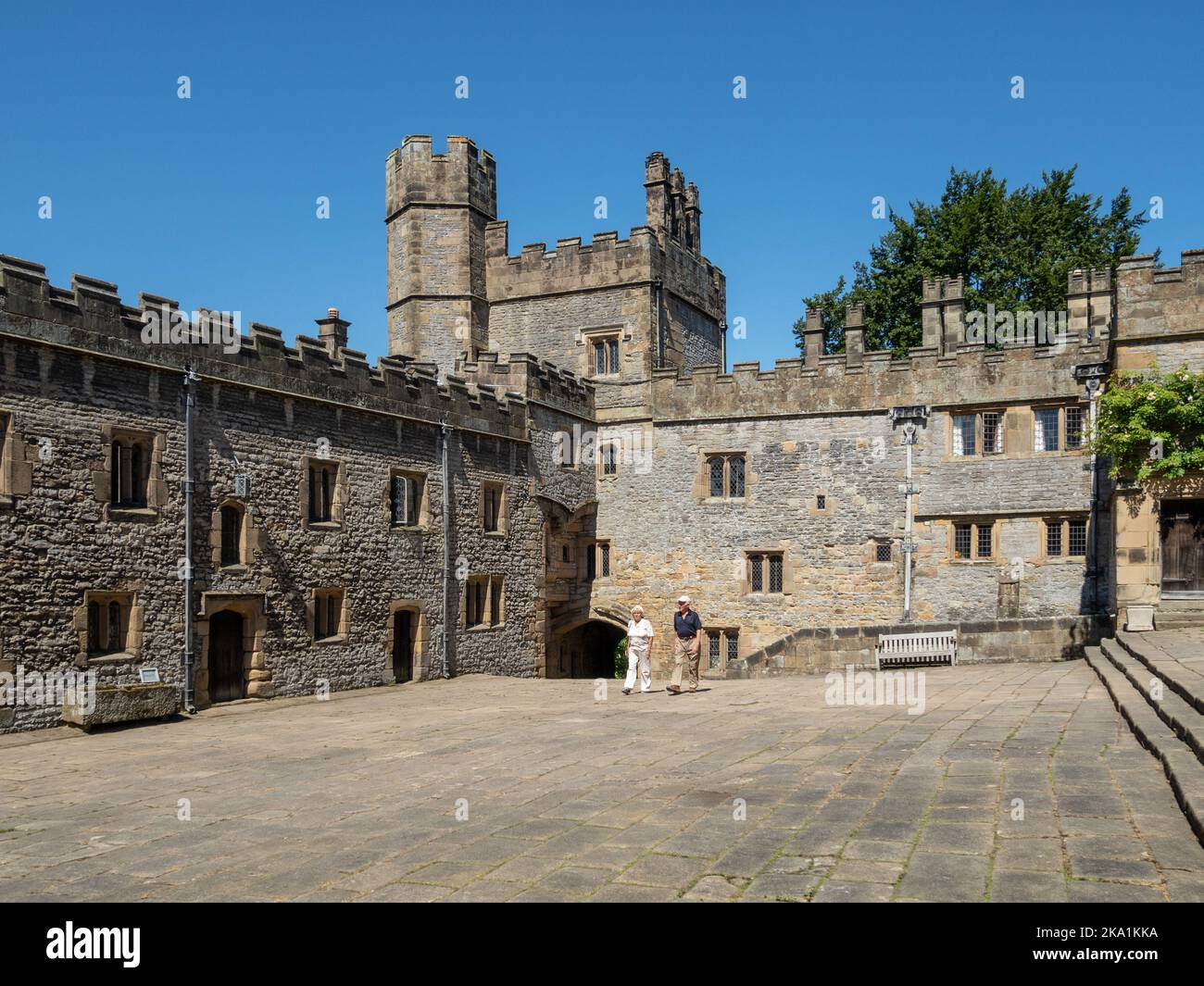 Haddon Hall, a medieval manor house dating from 11th century, Bakewell ...