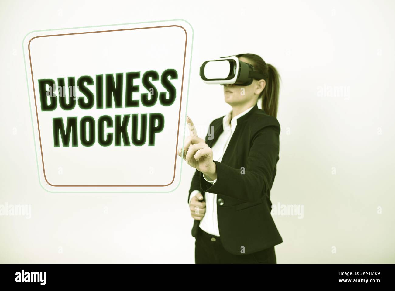 Conceptual caption Business Mockup. Business showcase the formal ...