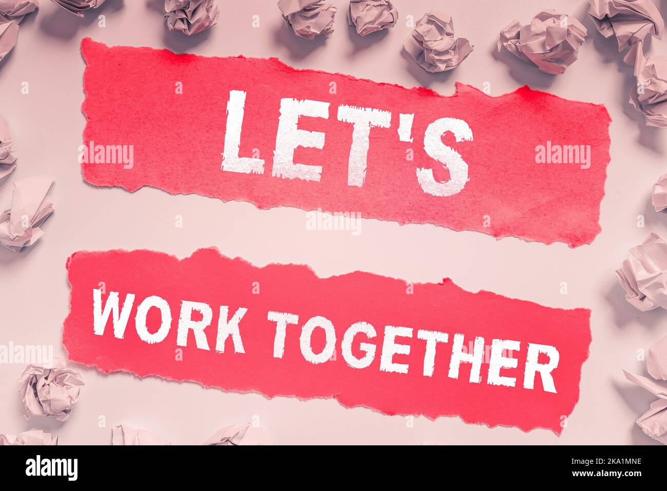 Conceptual caption Let S Is Work Together. Conceptual photo Unite and ...