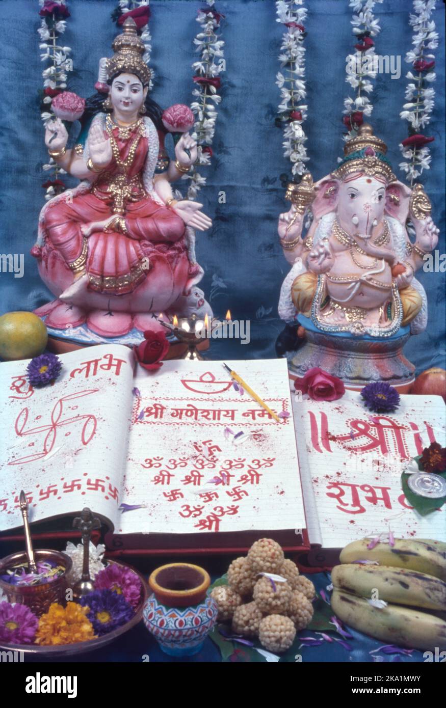 Chopada pooja account books hi-res stock photography and images - Alamy