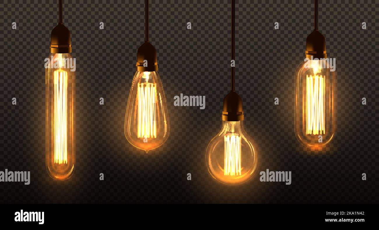 Vintage filament light bulbs Stock Vector Images - Alamy