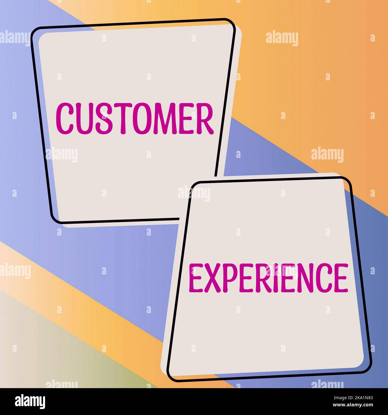 Conceptual caption Customer Experience. Business showcase Organizations ...