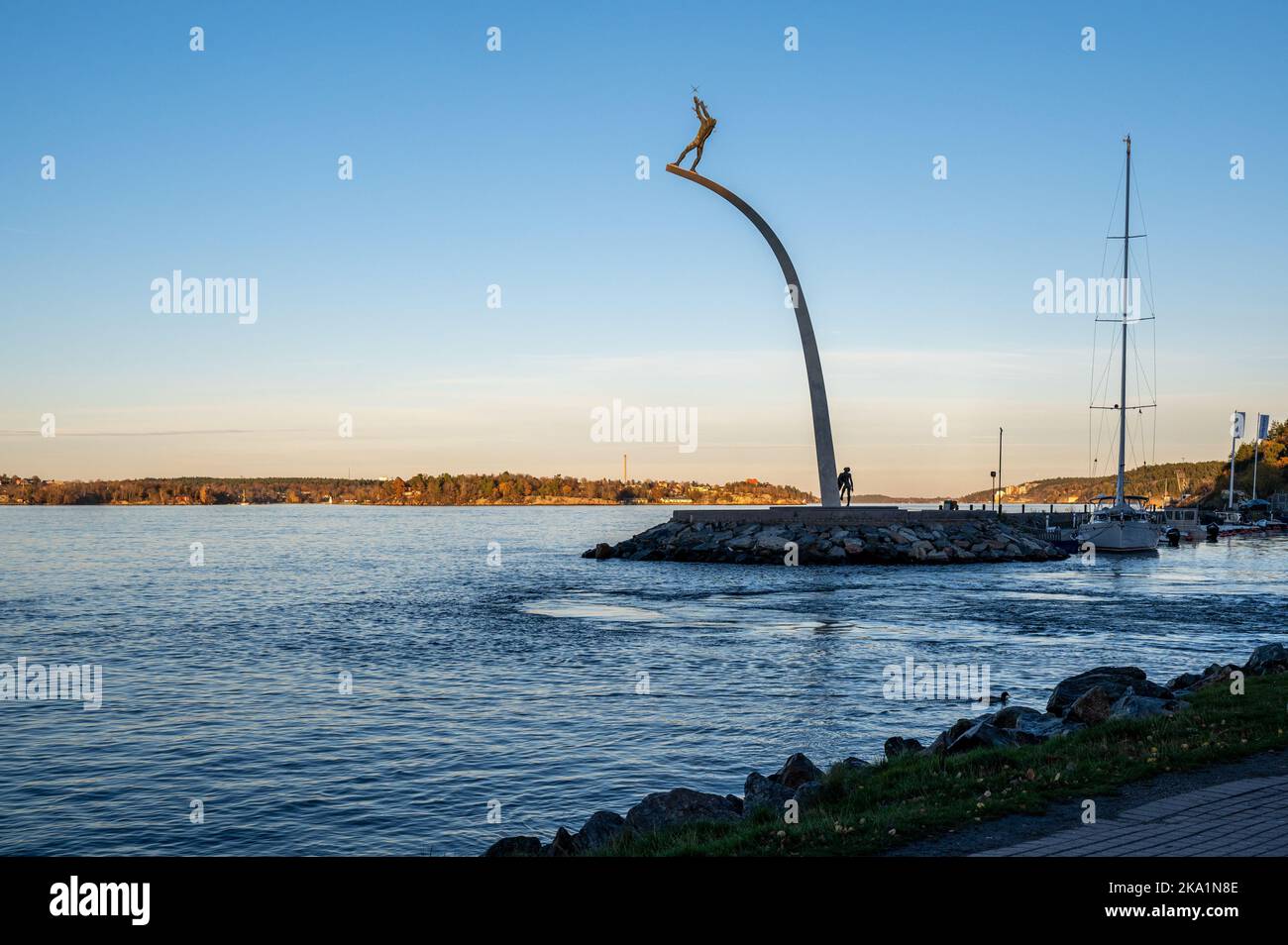Public art in Nacka, Stockholm. “God, our father, on the rainbow” by ...