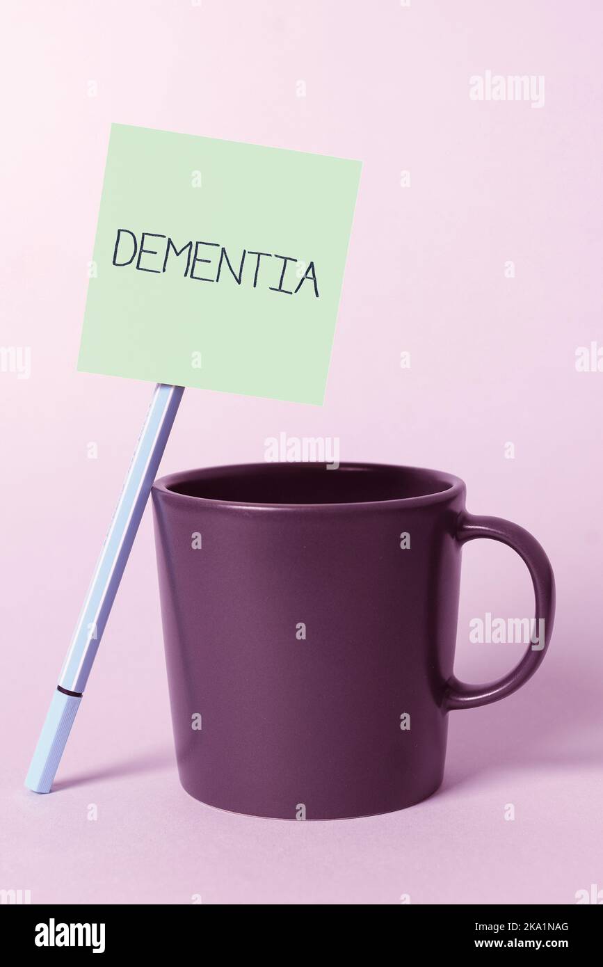 Conceptual display Dementia. Word for examination of anything ...