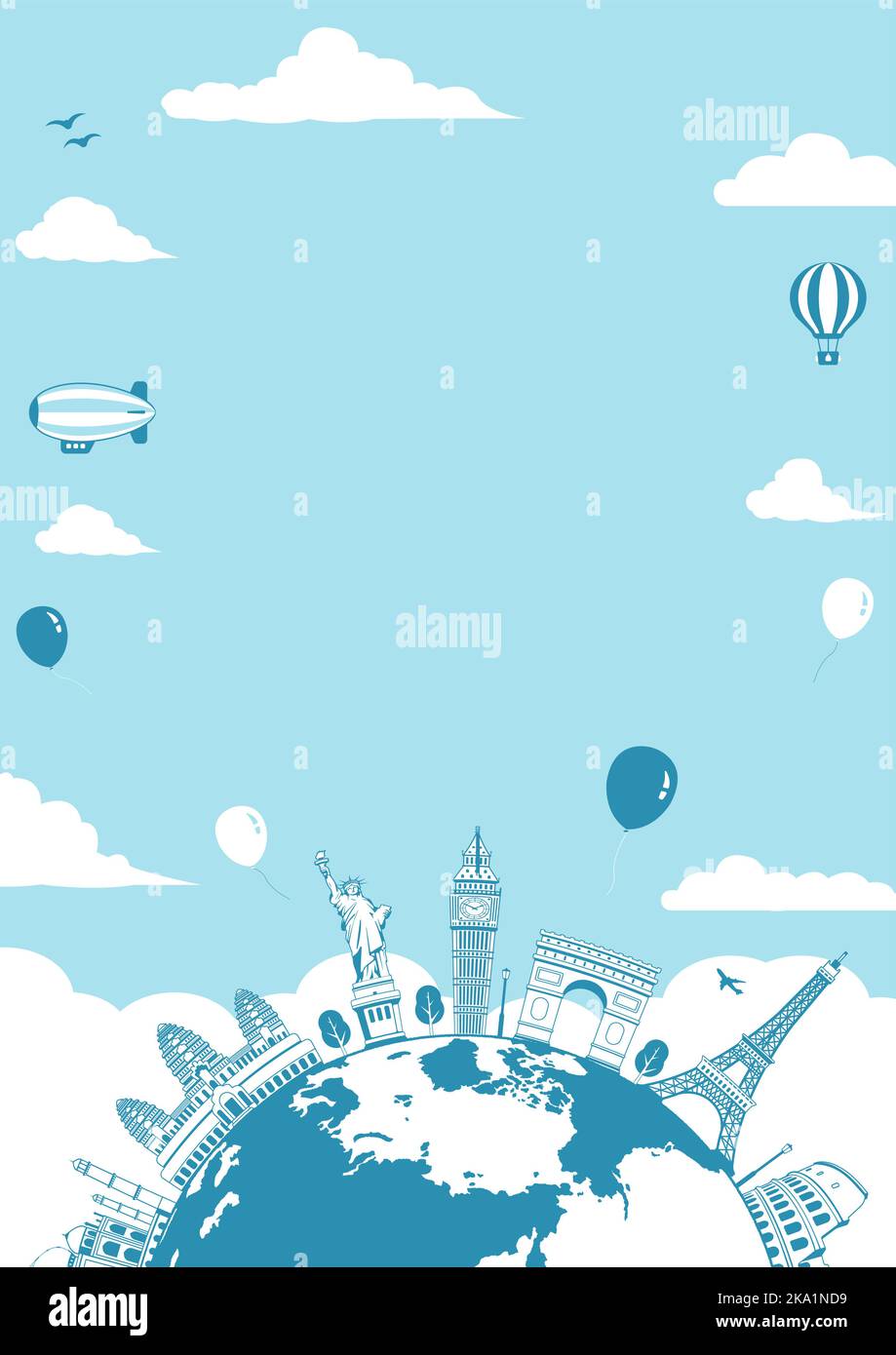 Travel, vacation, sightseeing vector illustration (for poster,flyer etc ...