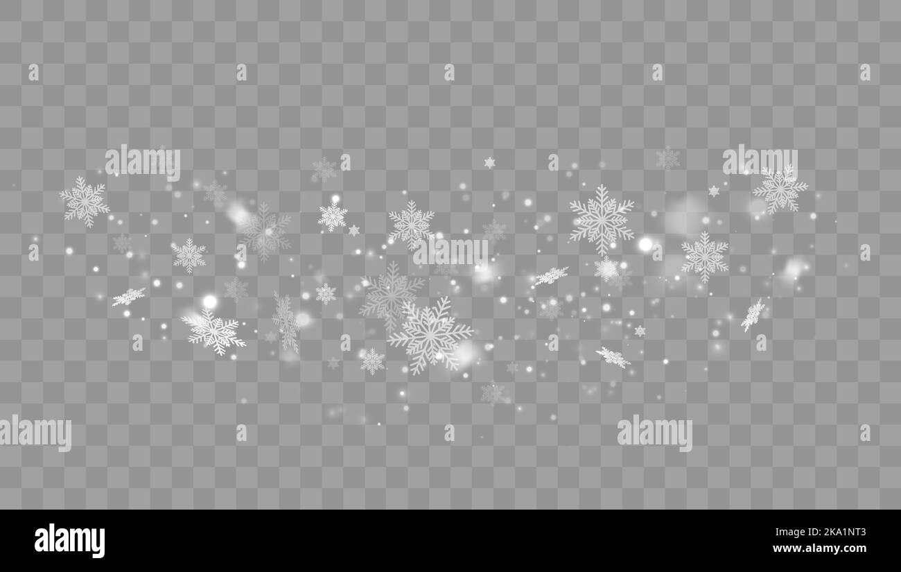 Snowstorm. Cold snow wind isolated. Vector illustration Stock Vector ...