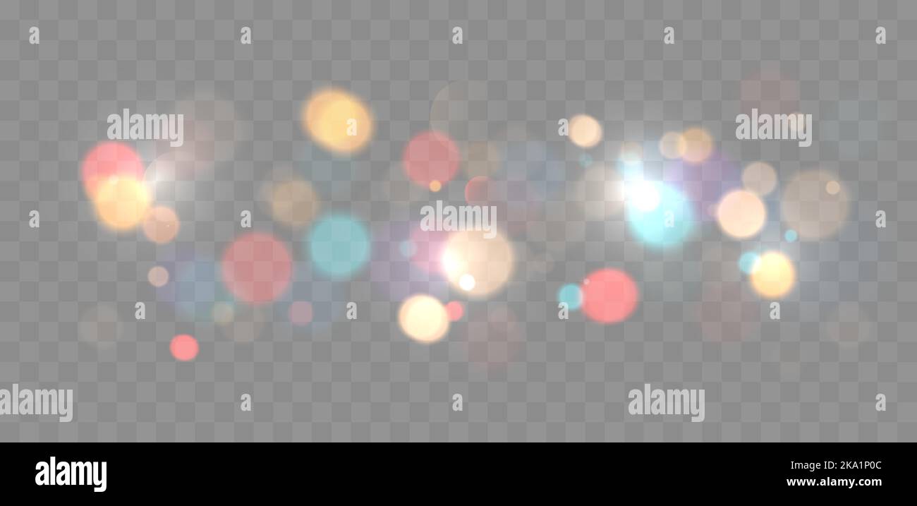 Colorful bokeh lights background. Blurred circle shapes. Vector illustration Stock Vector Image ...
