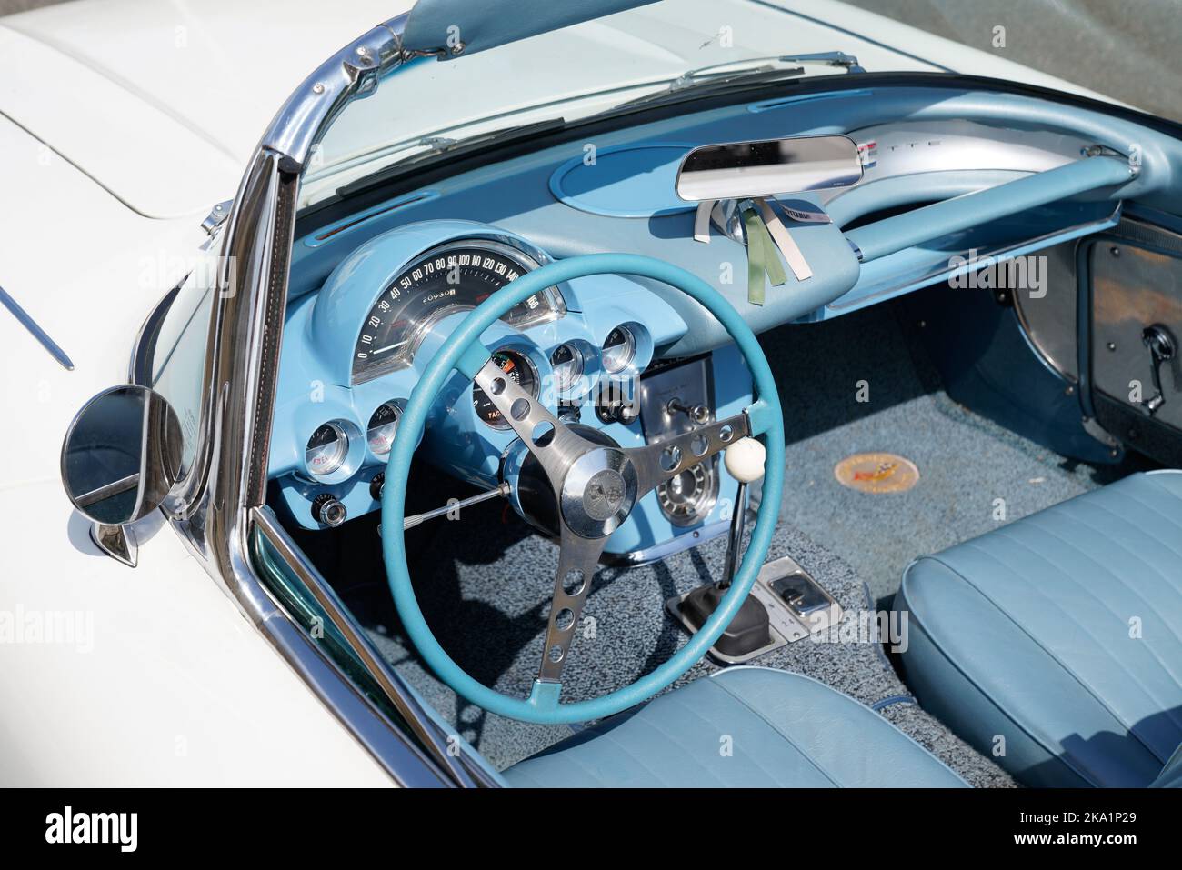 Bordeaux , Aquitaine France - 10 09 2022 : Chevrolet Corvette interior ...