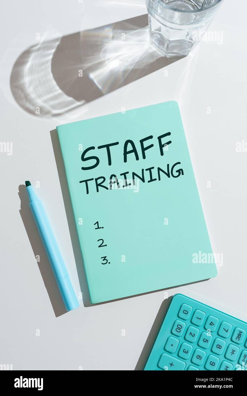 Handwriting text Staff Training. Internet Concept an act of pointing a ...