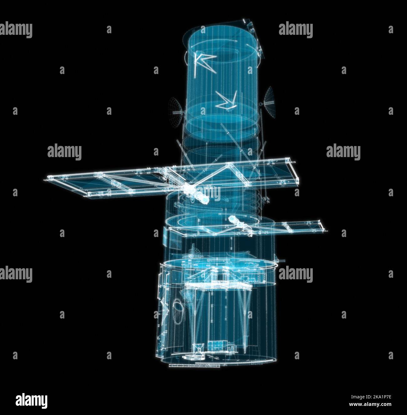 Hubble Space Telescope. 3D Illustration Stock Photo - Alamy