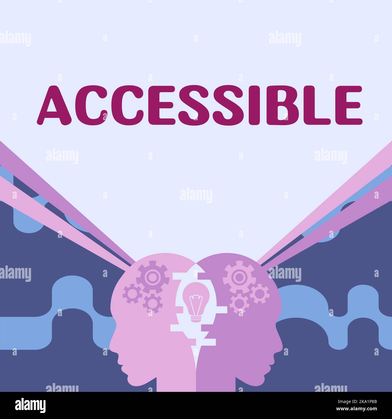 Text caption presenting Accessible. Business overview degree of ...