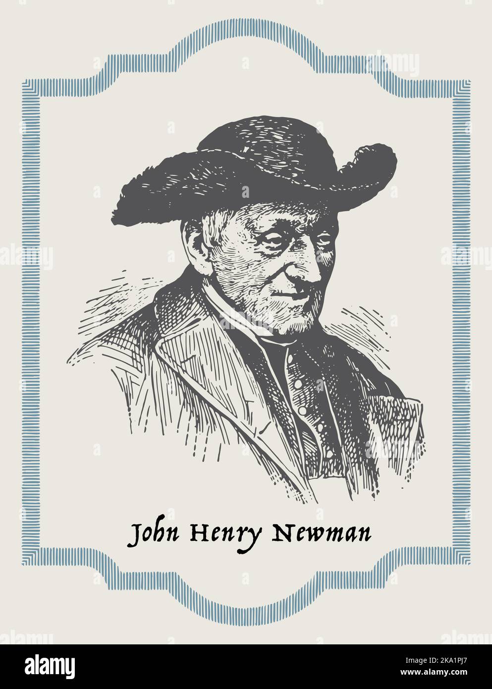 Cardinal John Henry Newman. Catholic Cardinal and Saint Stock Vector ...