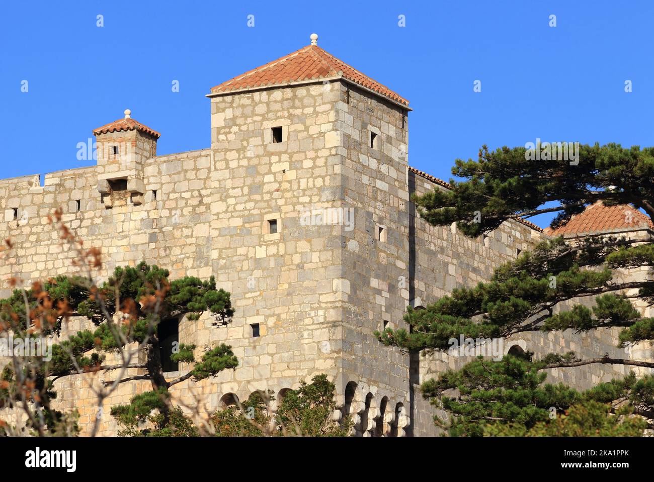Nehaj Fortress in old town Senj, touristic destination on Adriatic sea ...