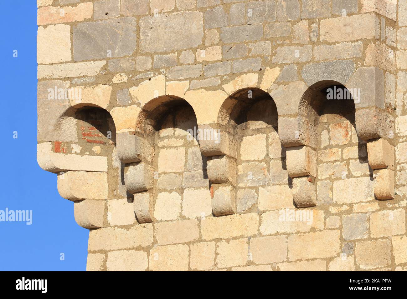 Details of medieval building Nehaj Fortress in old town Senj, touristic ...