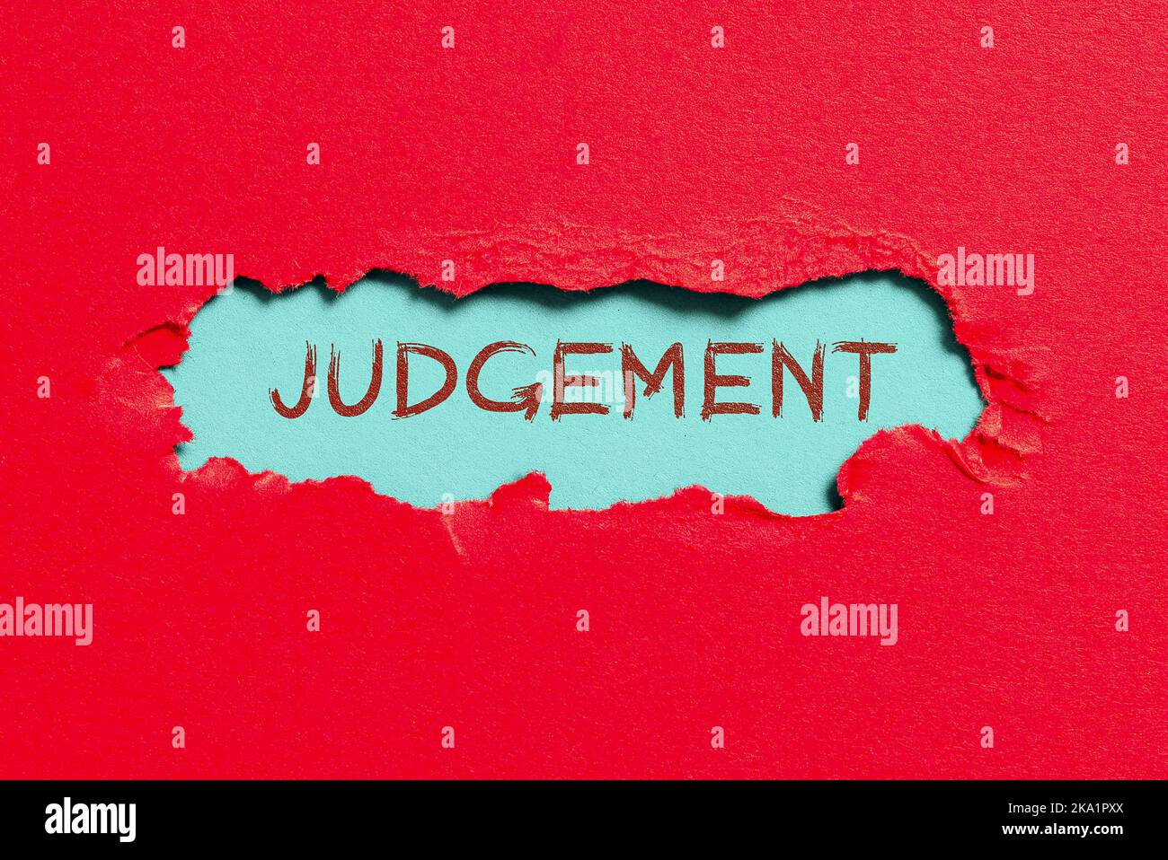 Text caption presenting Judgement. Conceptual photo a wide outdoor ...