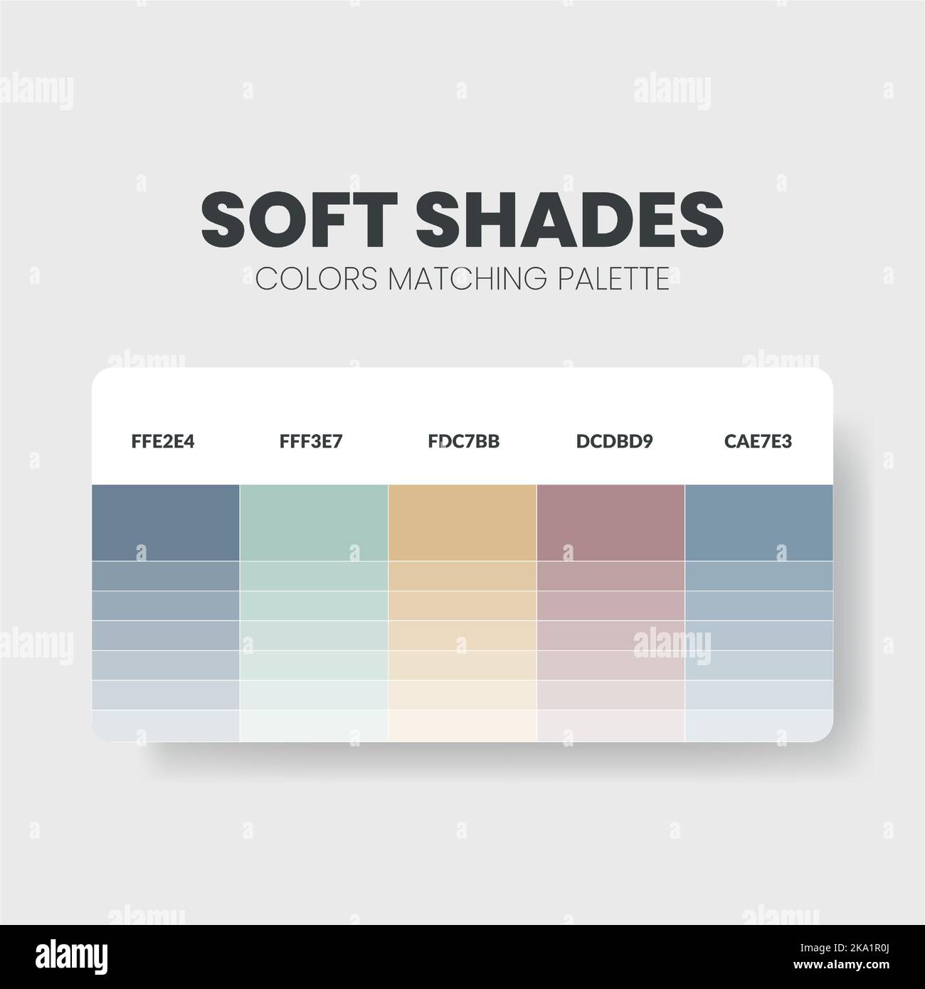 Color palette in Soft Shades colour theme collections. Color scheme or ...
