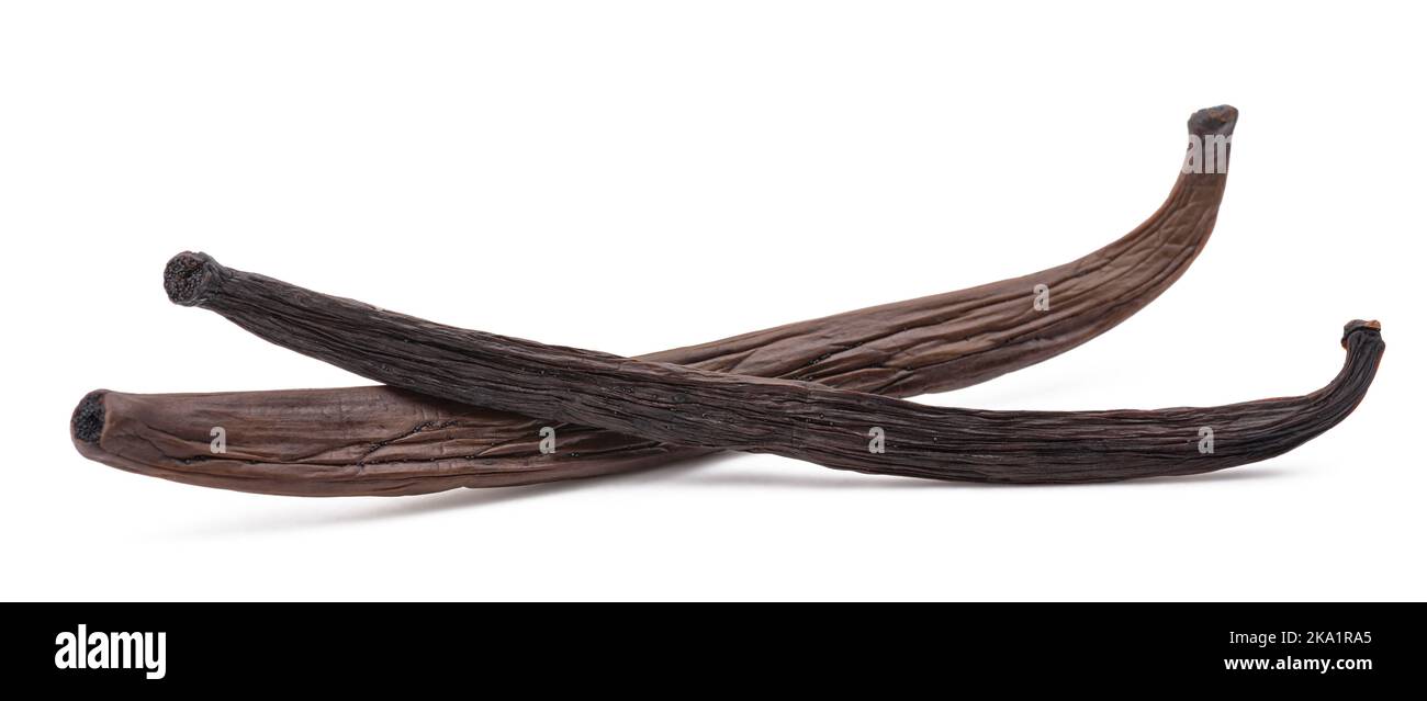 Vanilla sticks isolated on white background Stock Photo - Alamy