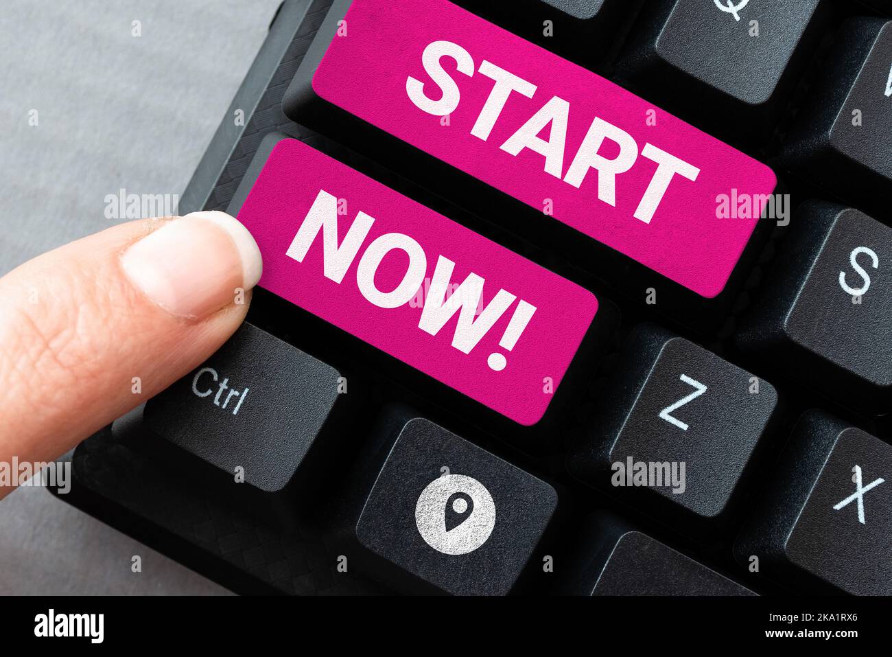 Writing displaying text Start Now. Business showcase developing idea ...