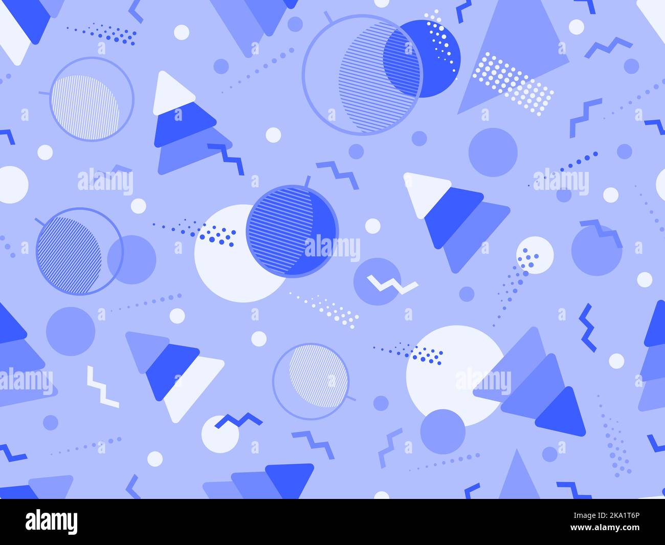 Christmas memphis seamless pattern with snowflakes and christmas ...