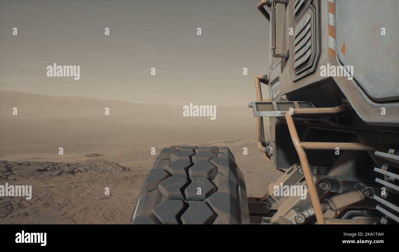 Rover collector of resources on the planet Mars. Conquest of other ...