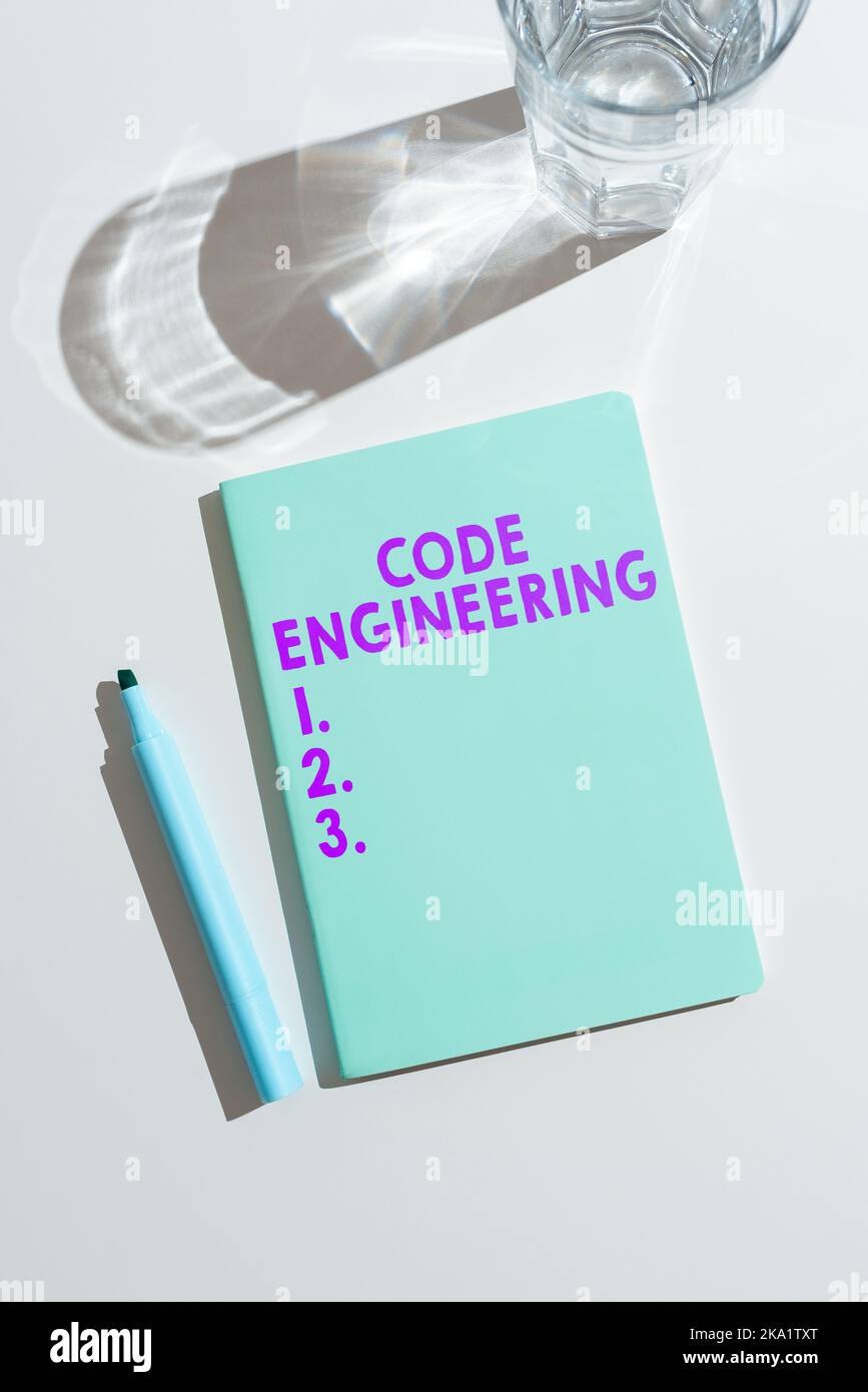 Writing Displaying Text Code Engineering Word Written On Significant
