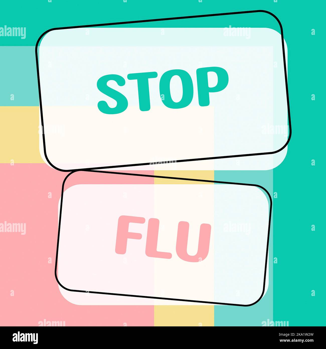 Text Caption Presenting Stop Flu Word For A Process Of Inputting And Storing Data Previously