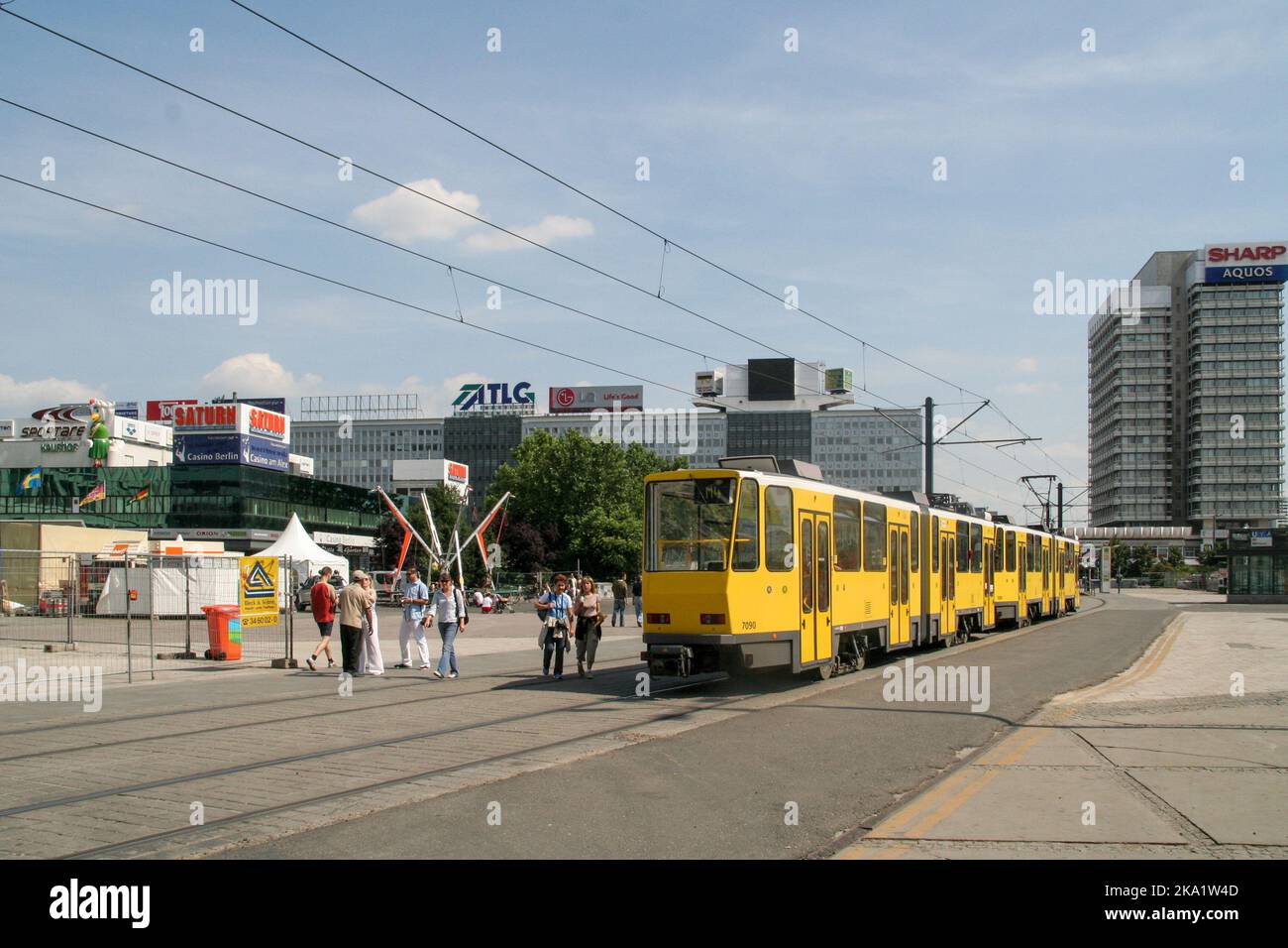 A Berlin tram at Alexanderplatz in 2006 Stock Photo - Alamy