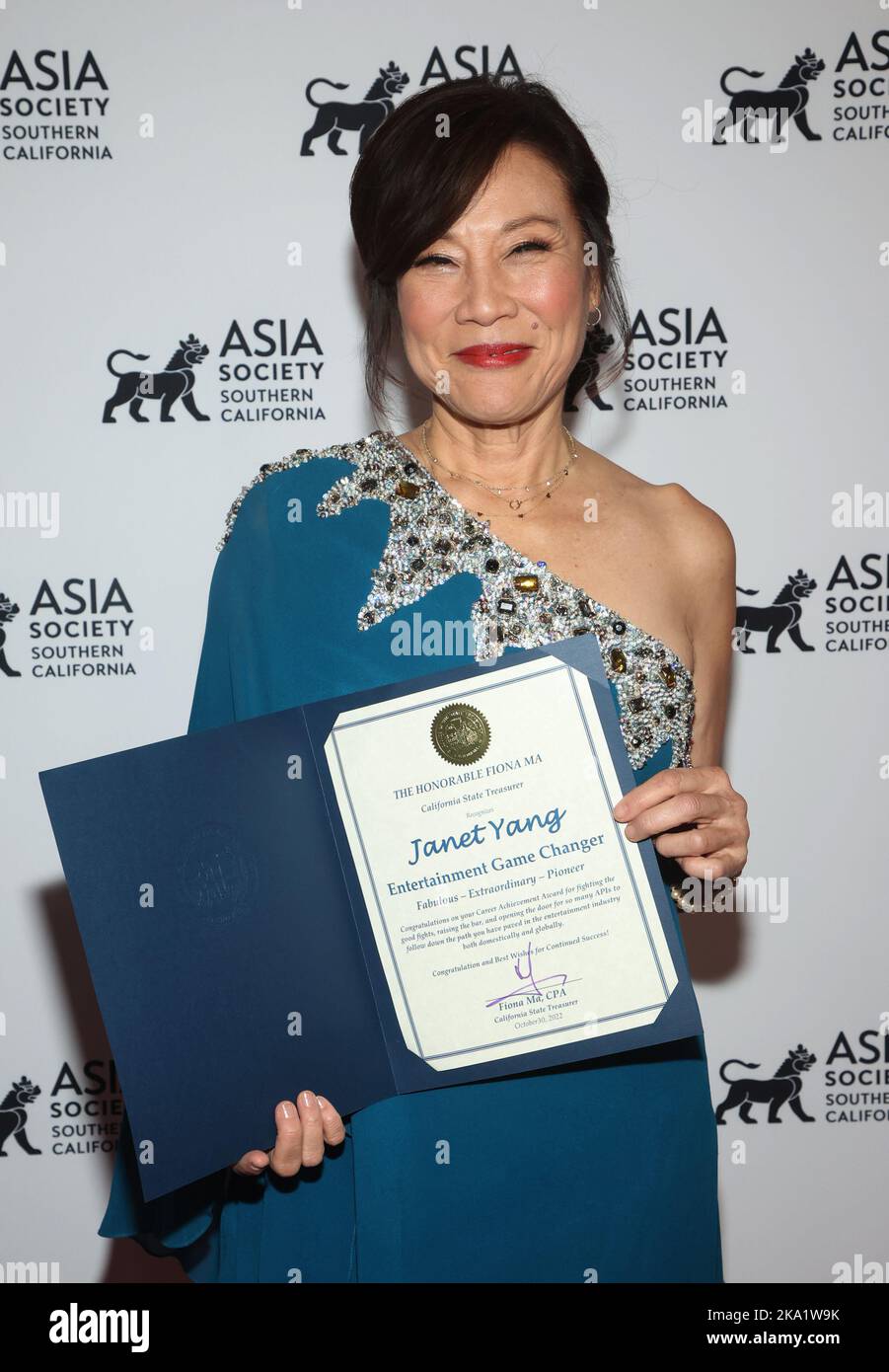 30 October 2022 -Los Angeles, California - Janet Wang. Asia Society Of Southern California's U.S ...